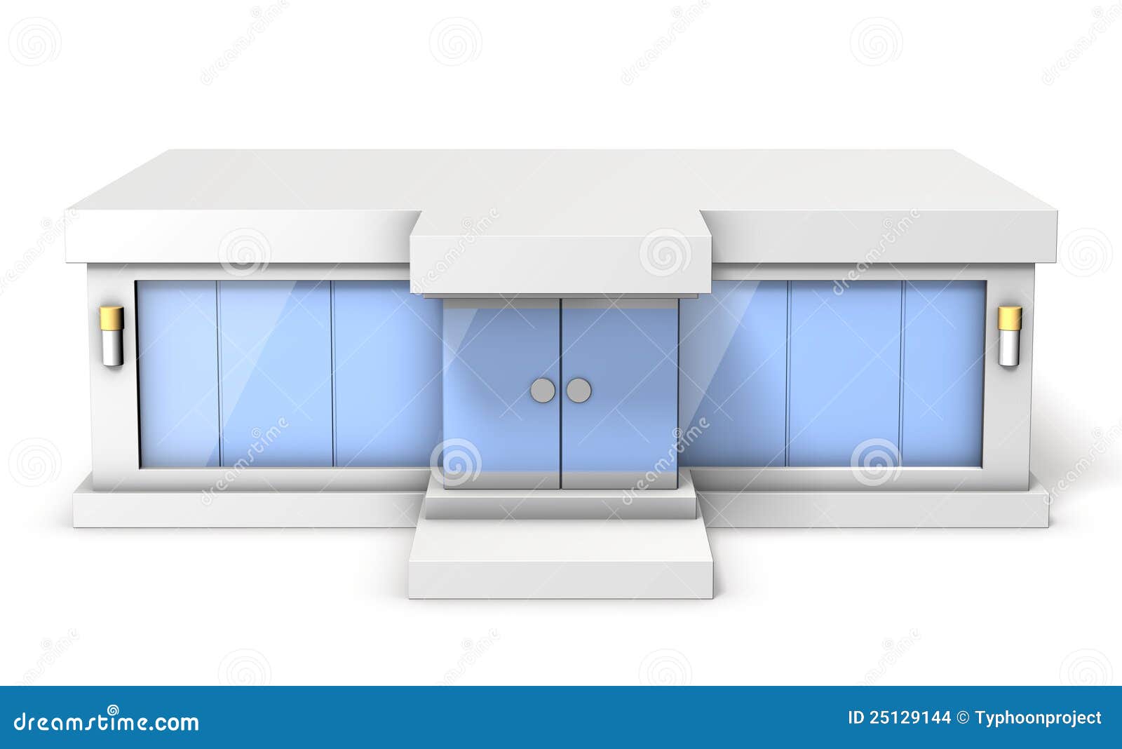 Architectural Model of the Showroom Stock Illustration - Illustration ...