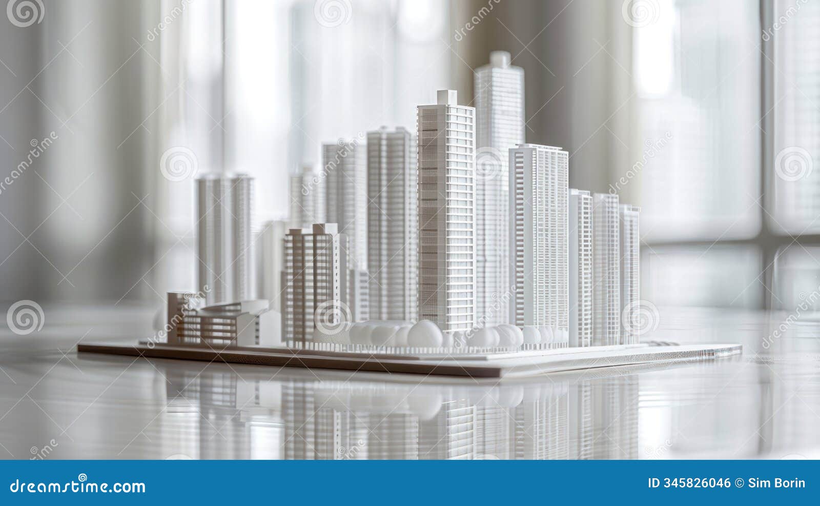 Architectural Model of a Skyscraper or Residential Complex Stock ...