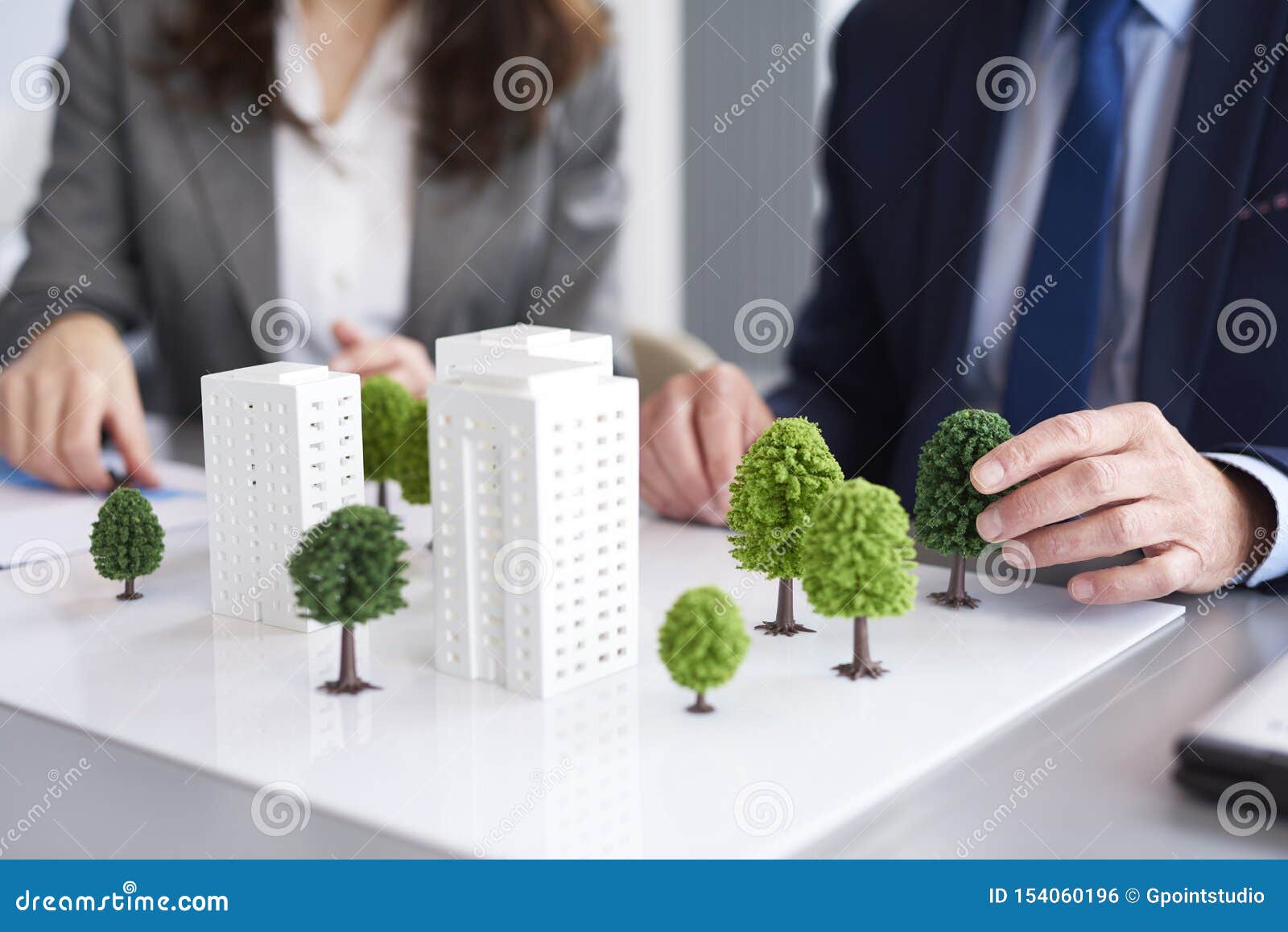 Architectural Model on the Table in the Office Stock Photo - Image of ...