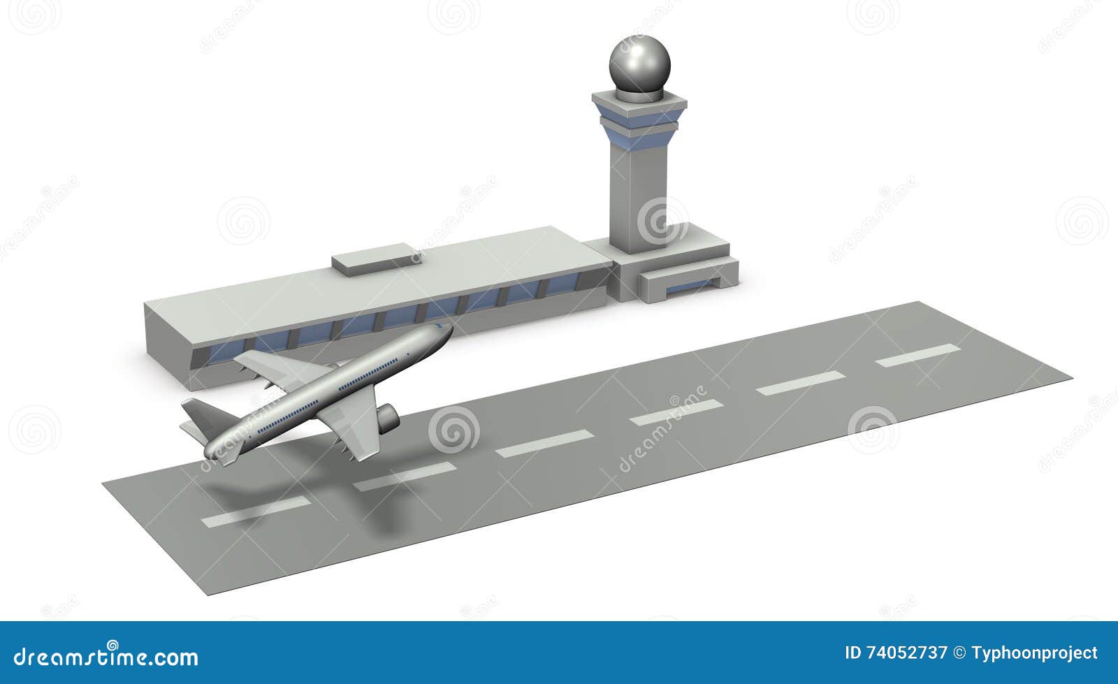 Architectural Models of Airports. Stock Illustration - Illustration of ...