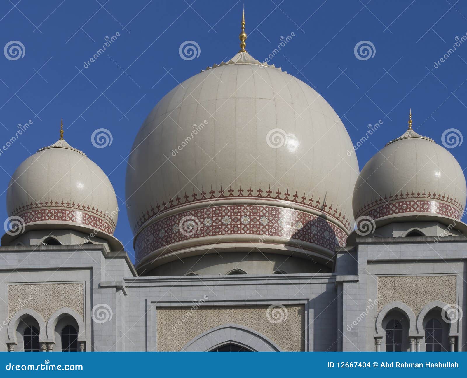 Architectural Moghul Three Domes Stock Photo - Image of dome, close ...