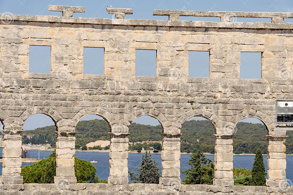 Architectural Monument Coliseum of Ancient Rome Stock Image - Image of ...