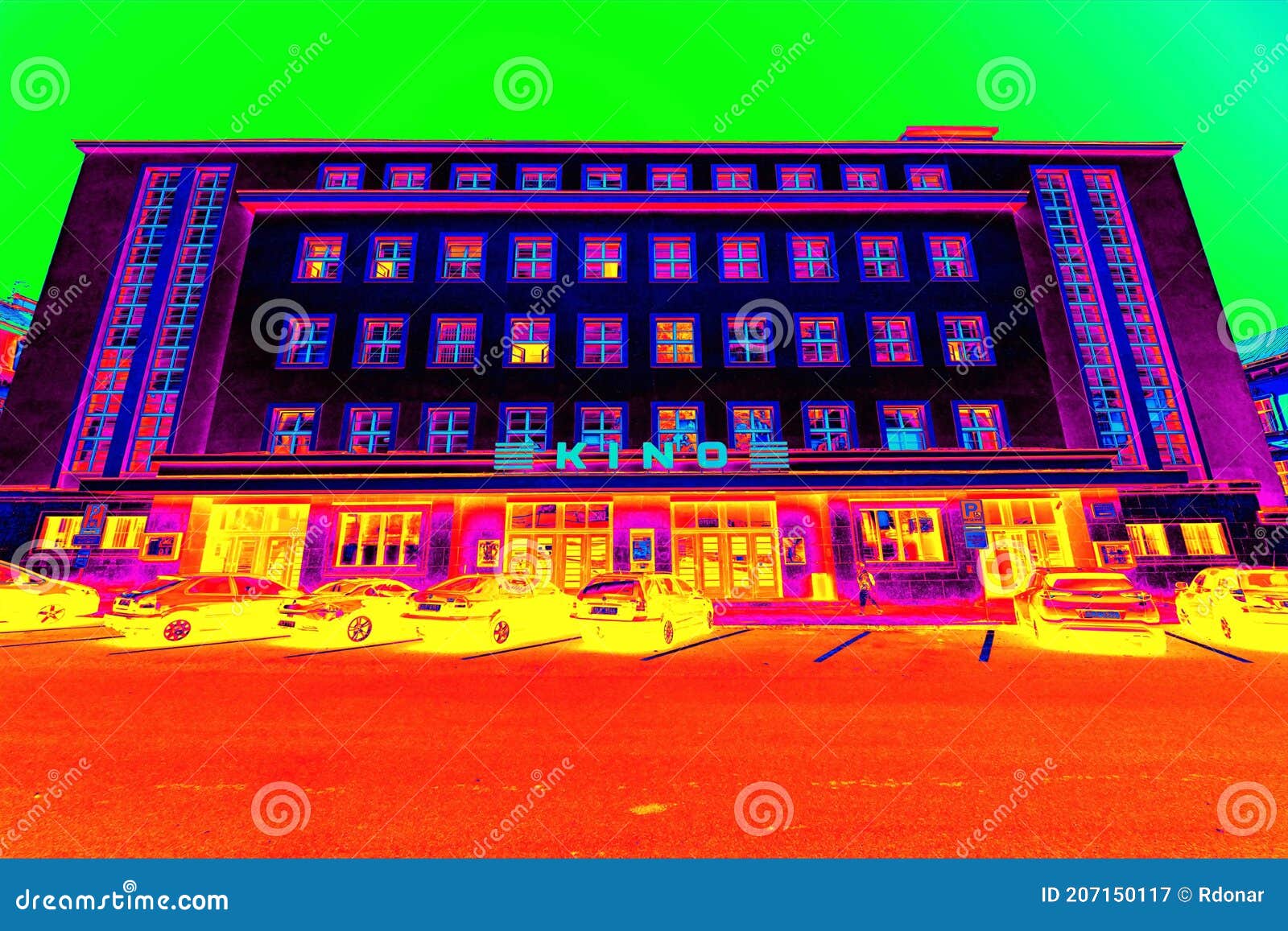 Architectural Monument, Kino Building. Gamma Radiation Stock ...