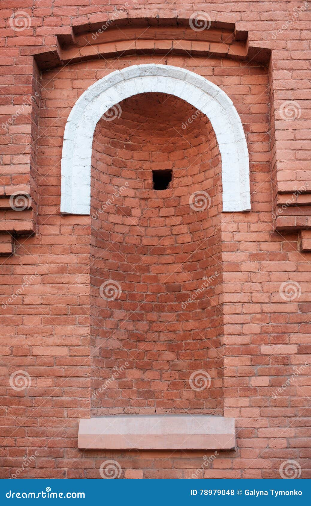 Architectural Niche in the Brick Old Red Wall Stock Photo - Image of ...