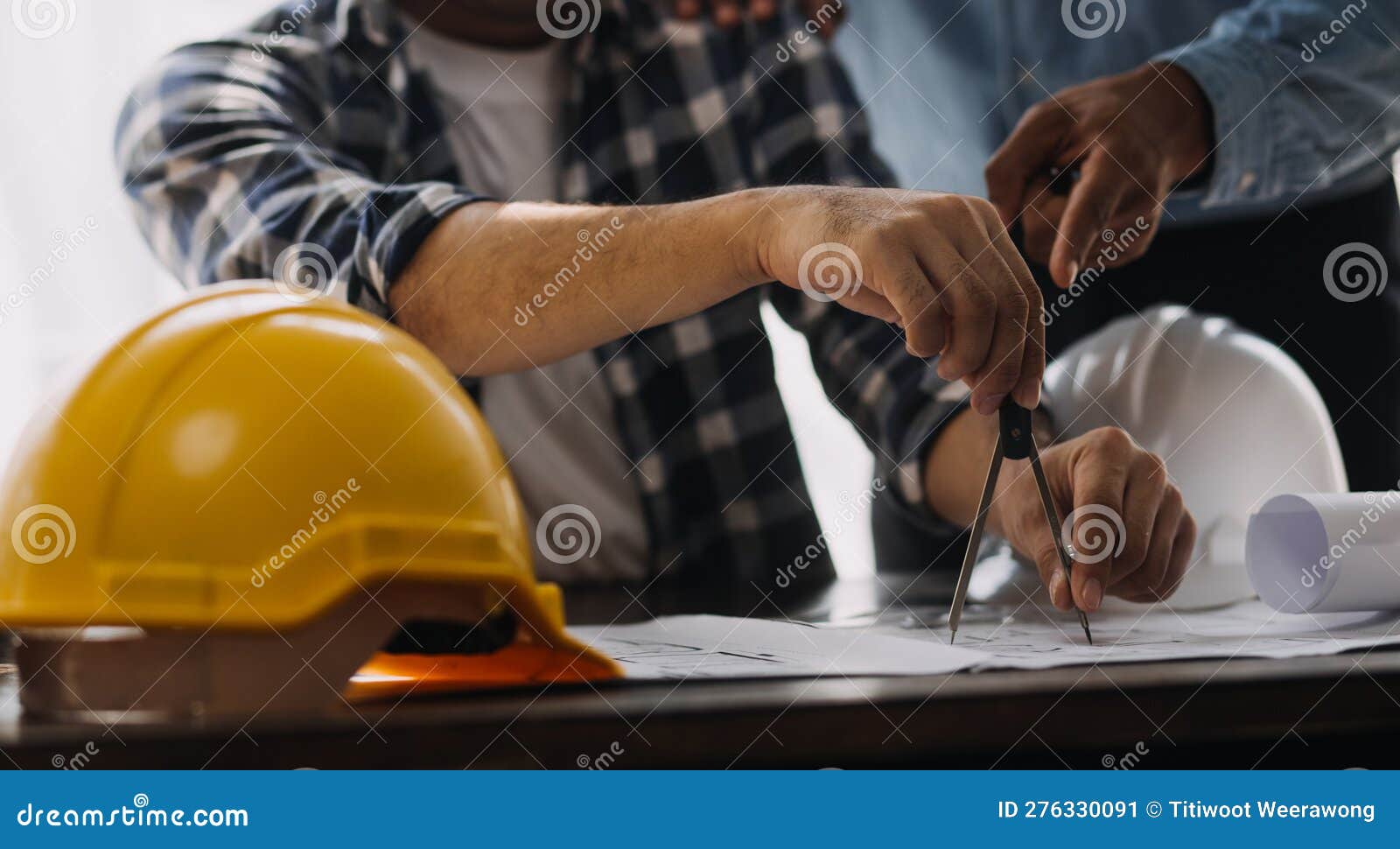 Architectural Office Desk Background Construction Project Ideas Concept ...