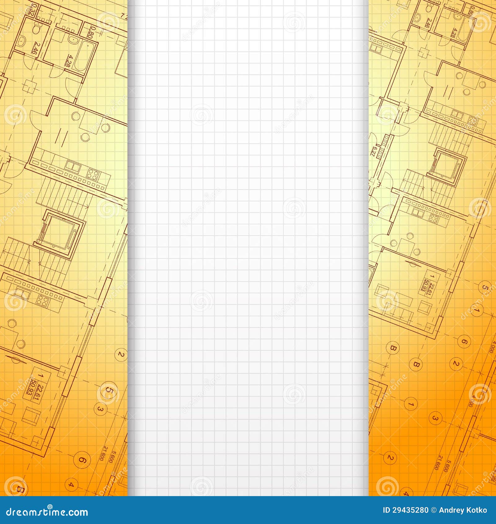 Architectural Orange Background. Stock Vector - Illustration of detail ...