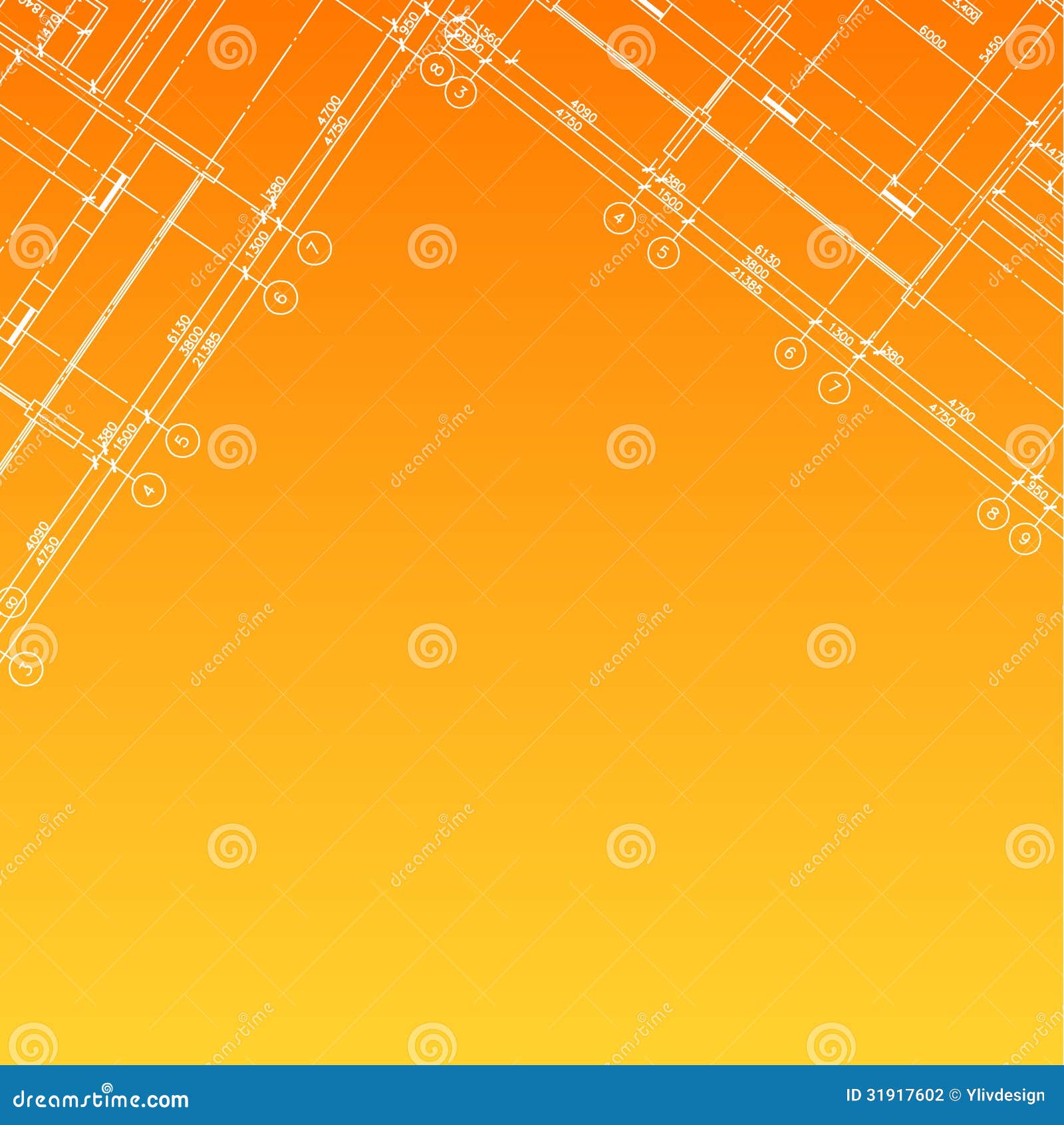 Architectural Orange Background Stock Vector - Illustration of detail ...