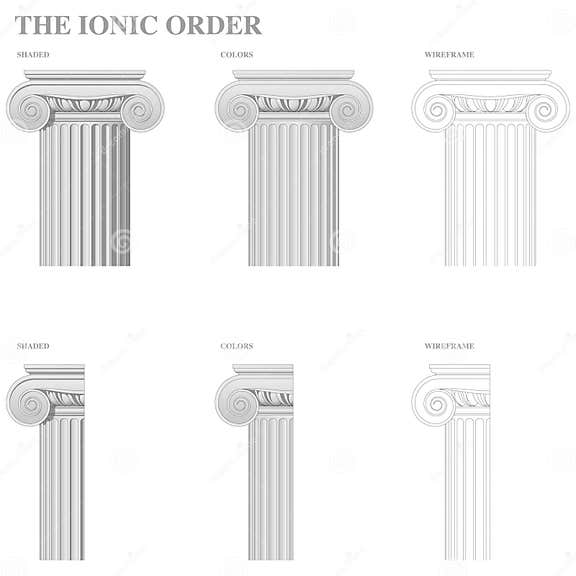 Architectural Order - Ionic Stock Illustration - Illustration of ...