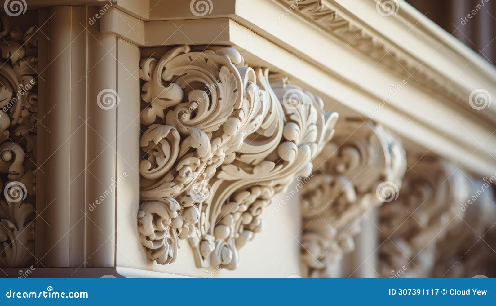 Architectural Ornamentation with Fine Craftsmanship Stock Illustration ...
