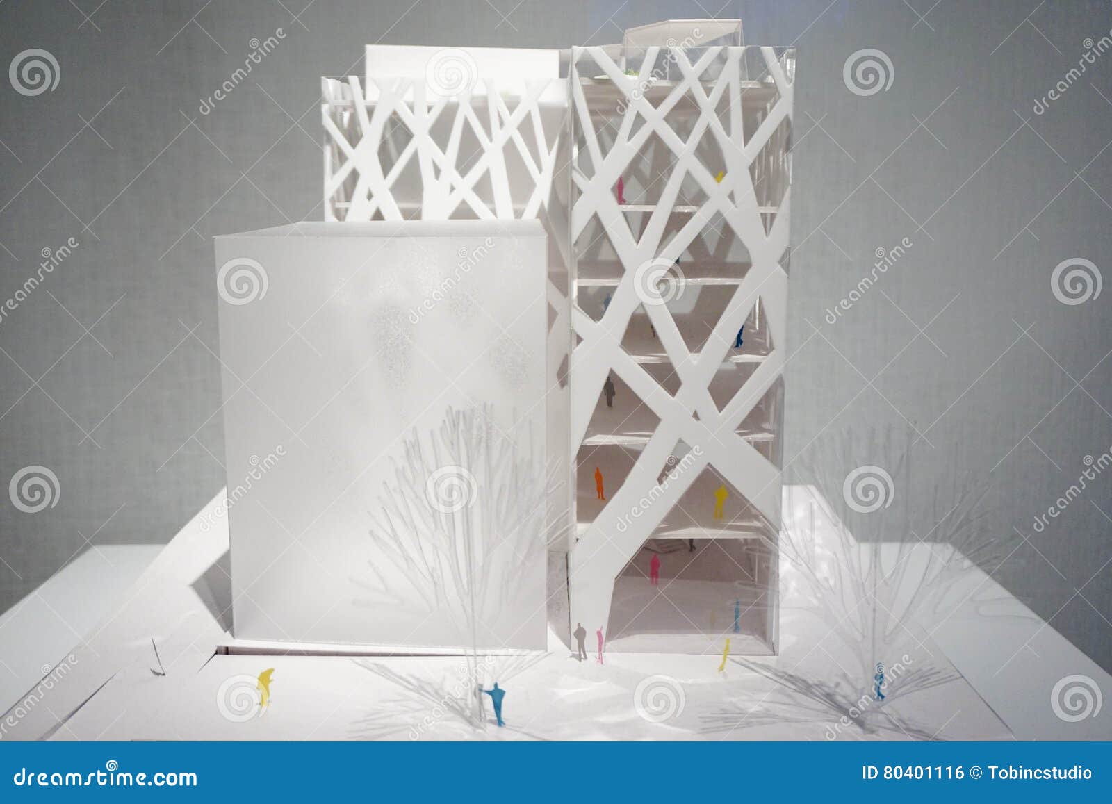Architectural Paper Model on Display Stock Photo - Image of creative ...