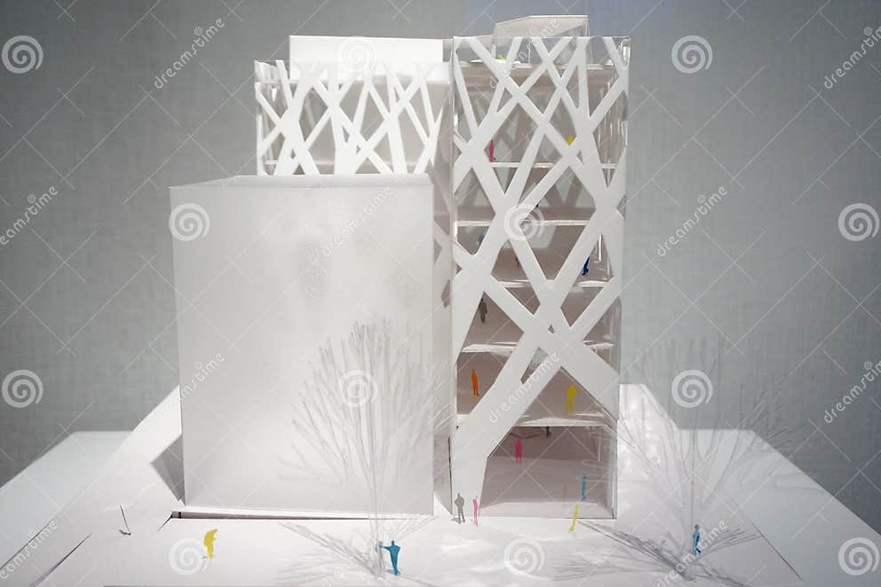 Architectural Paper Model on Display Stock Photo - Image of creative ...