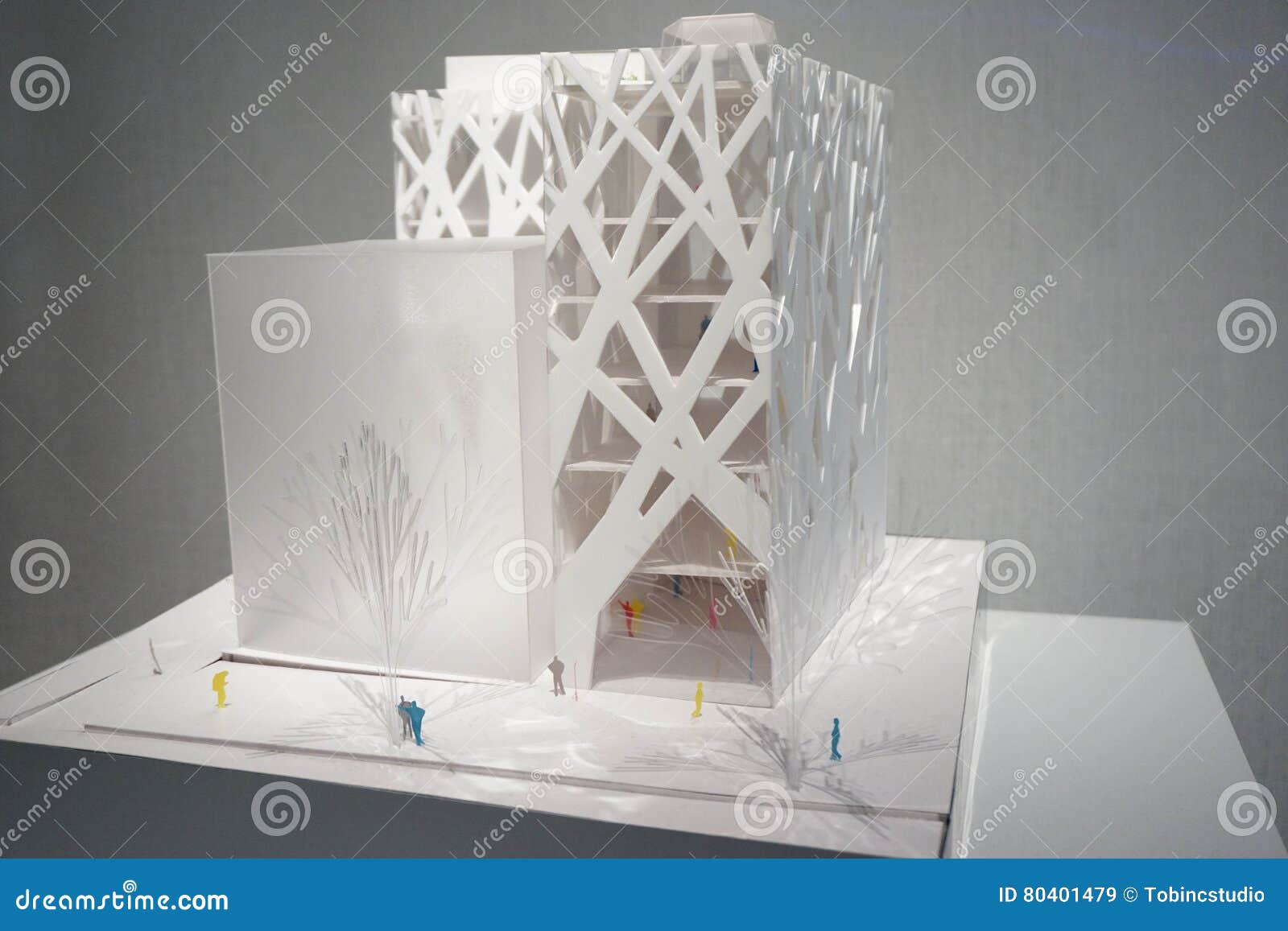Architectural Paper Model on Display Stock Image - Image of frame ...