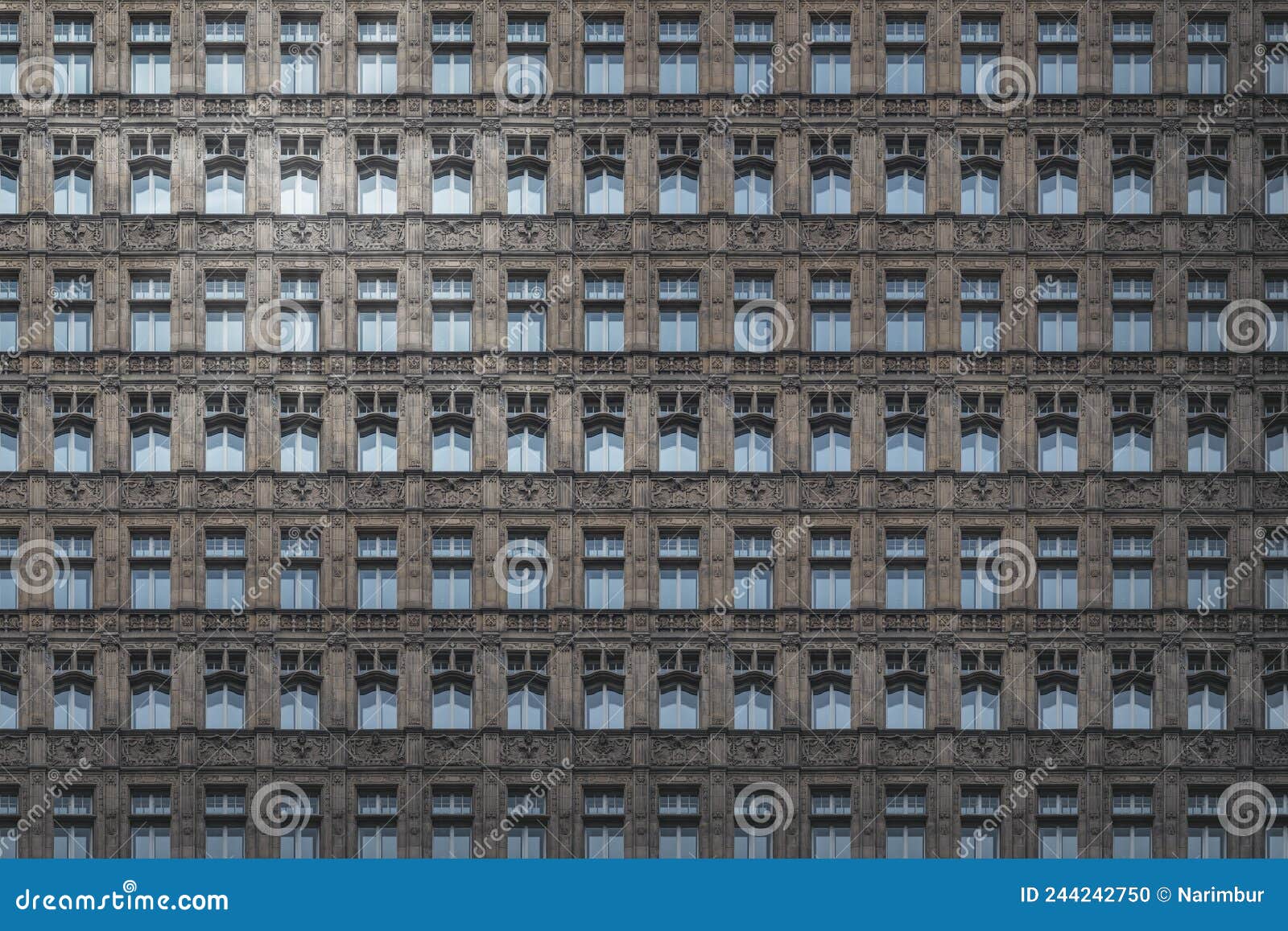 Beautiful Old Berlin Building with Filigree Decorations and Blue ...