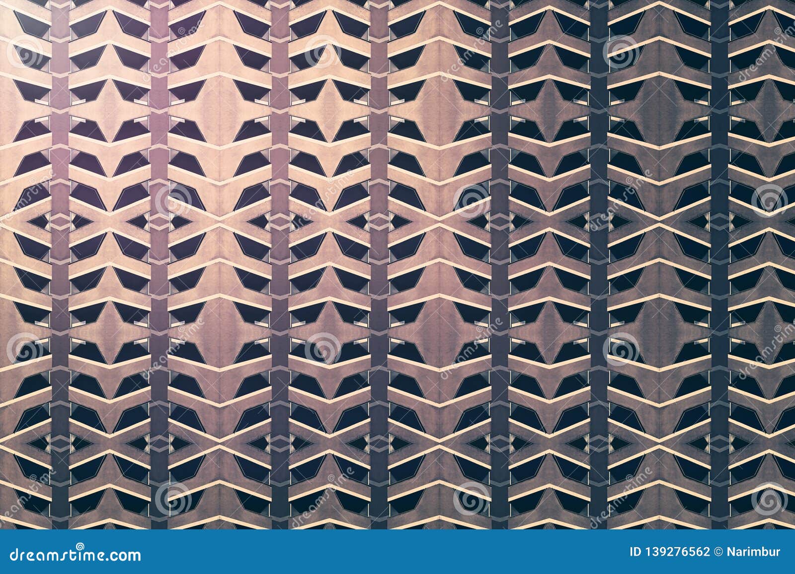 Symmetric Texture Of Facade Concrete Elements Stock Photography ...