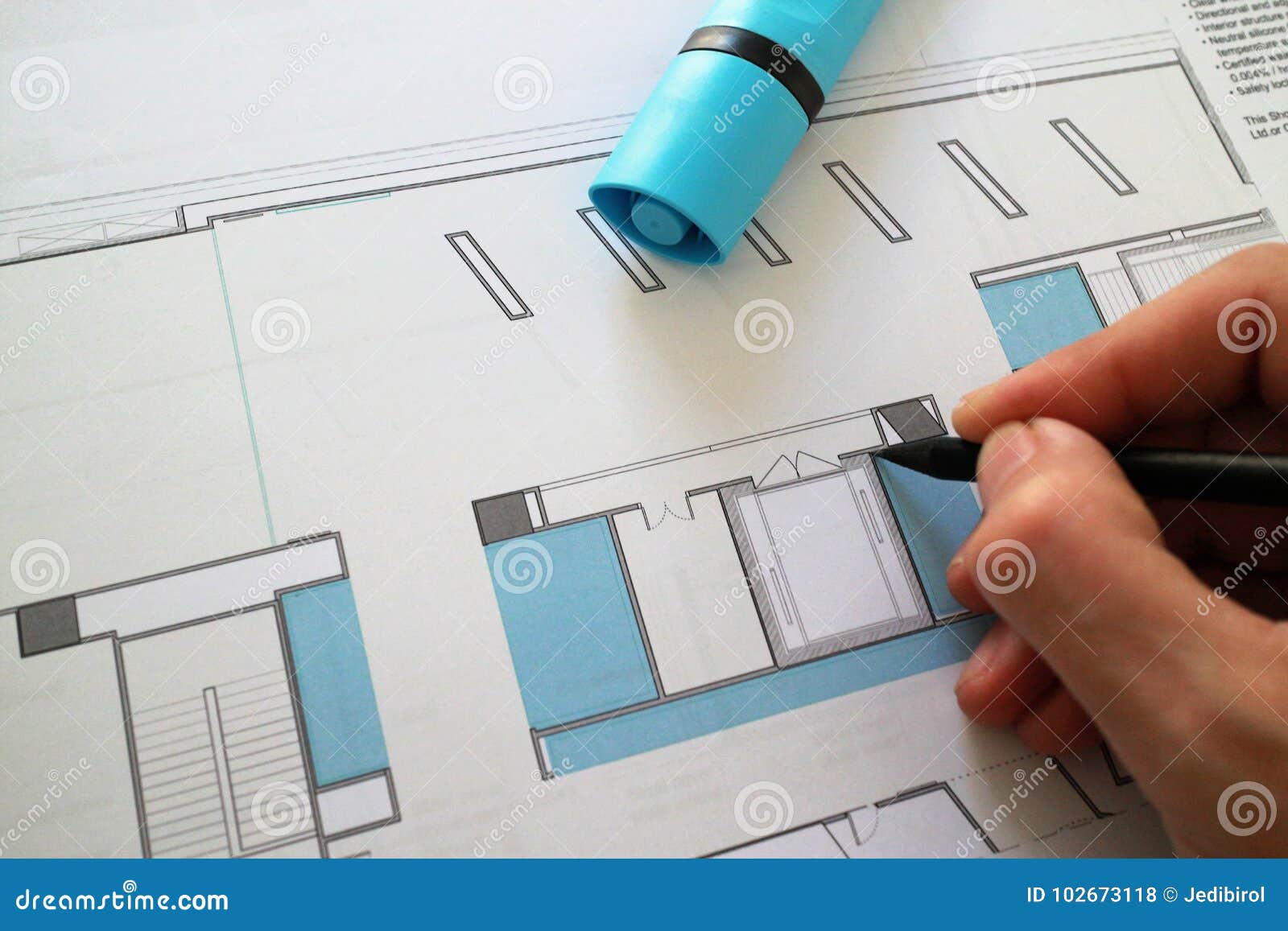 Architectural Pencil Drawing Plan Project Stock Photo - Image of pencil ...