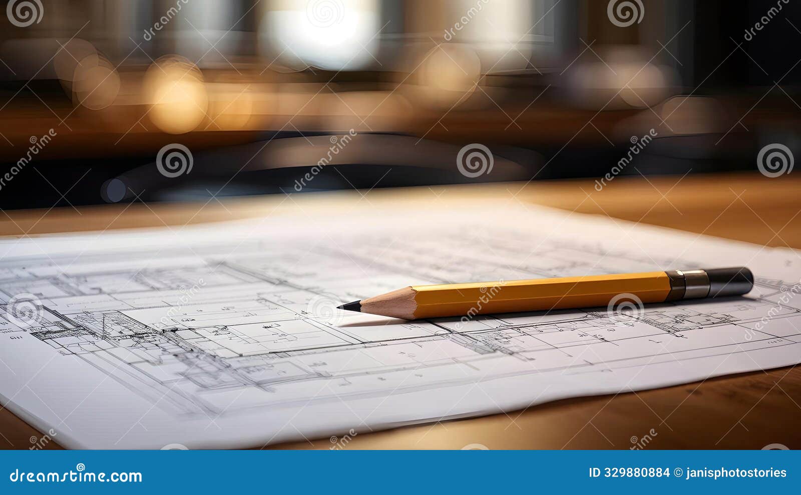 Architectural Pencil Drawing Plan Project Royalty-Free Stock ...