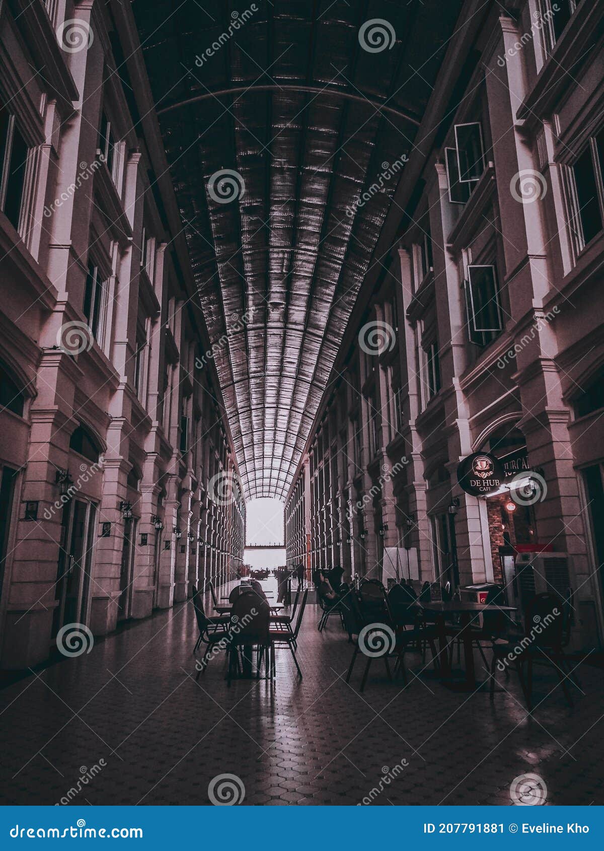 Architectural Perspective with the Lights Editorial Photo - Image of ...