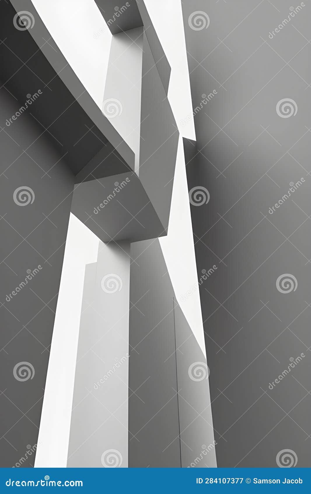 Architectural Perspectives Monochrome Solid Forms Generative Ai Stock ...