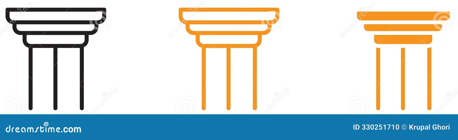 Architectural Pillar Column Icon for Construction and Design Graphics ...
