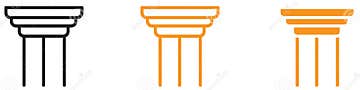 Architectural Pillar Column Icon for Construction and Design Graphics ...