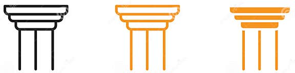 Architectural Pillar Column Icon for Construction and Design Graphics ...