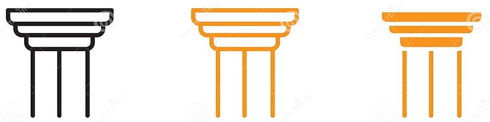 Architectural Pillar Column Icon for Construction and Design Graphics ...