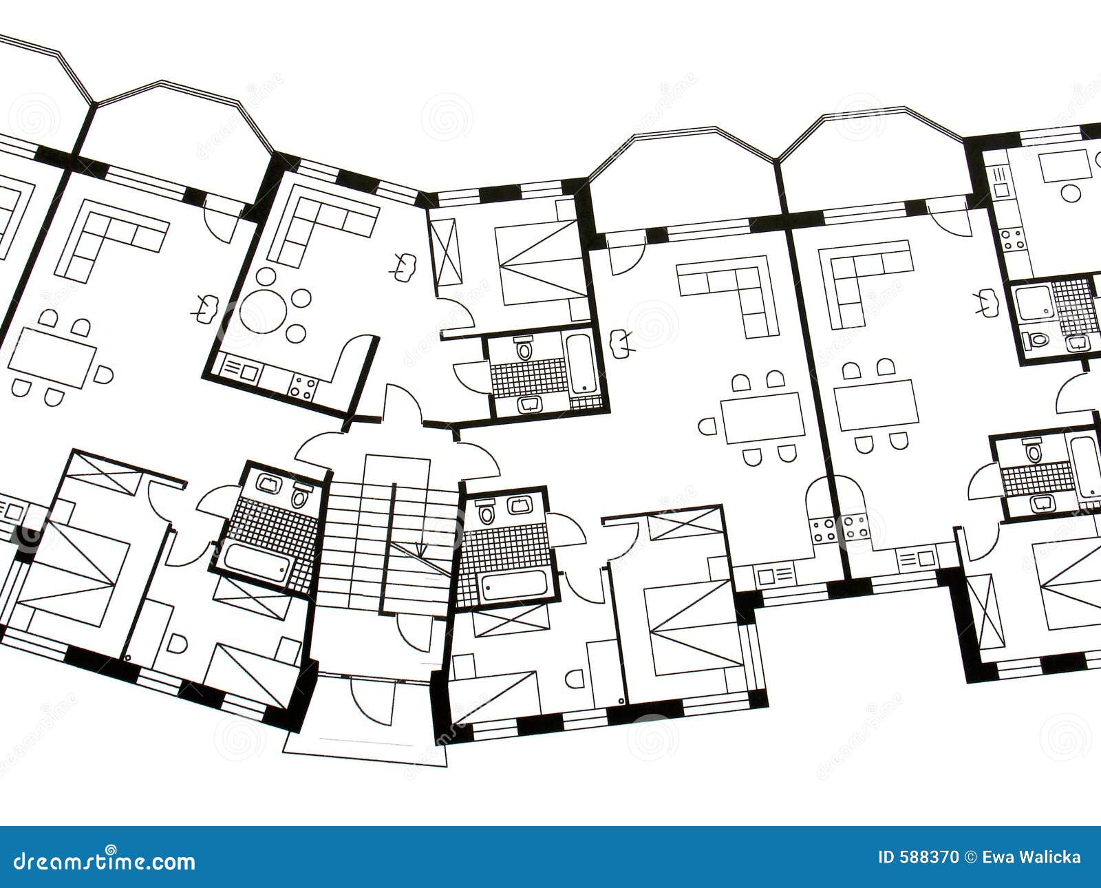 Architectural plan stock illustration. Illustration of designer - 588370