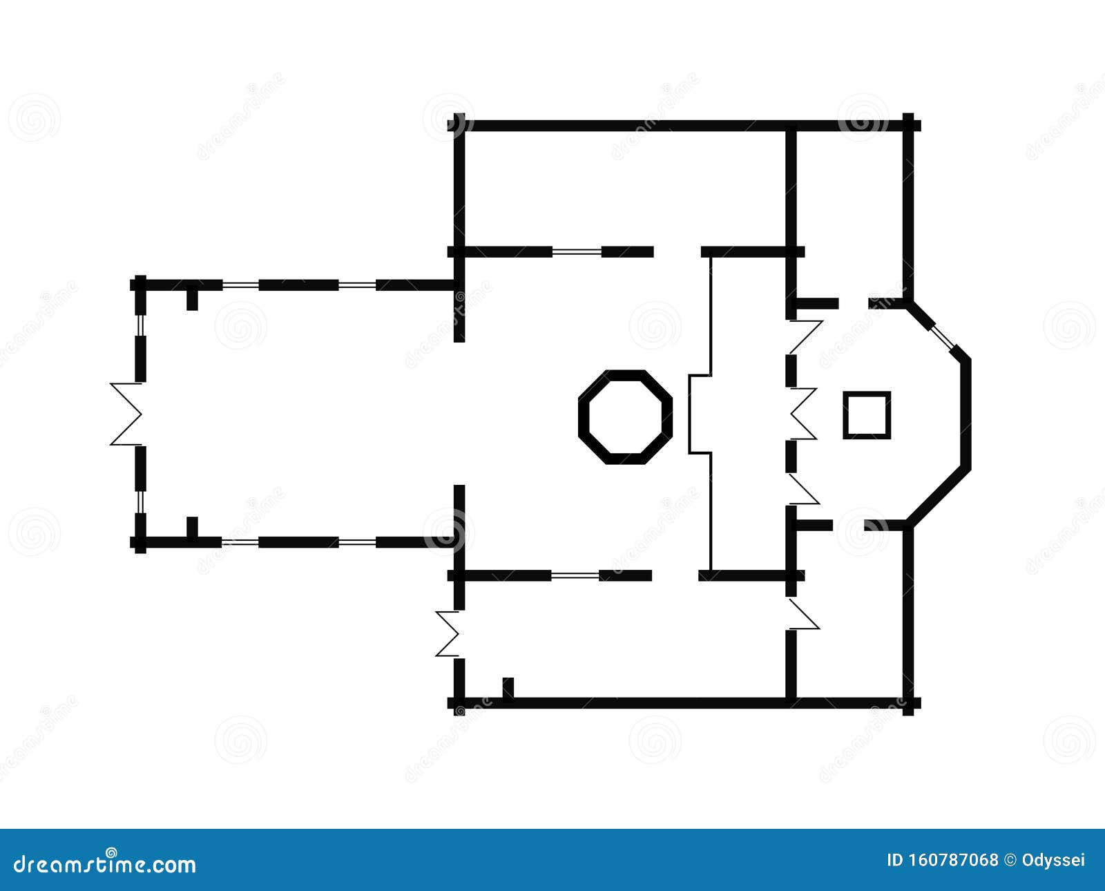 Architectural Plan of Christian Orthodox Church. Medieval Orthodox ...