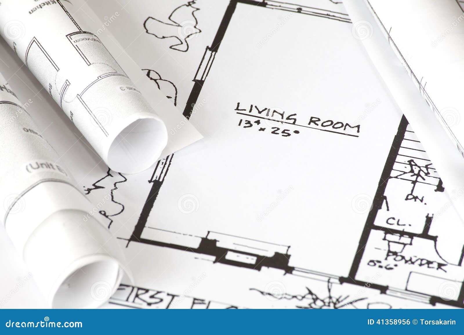 Architectural plan stock photo. Image of blueprint, diagram - 41358956