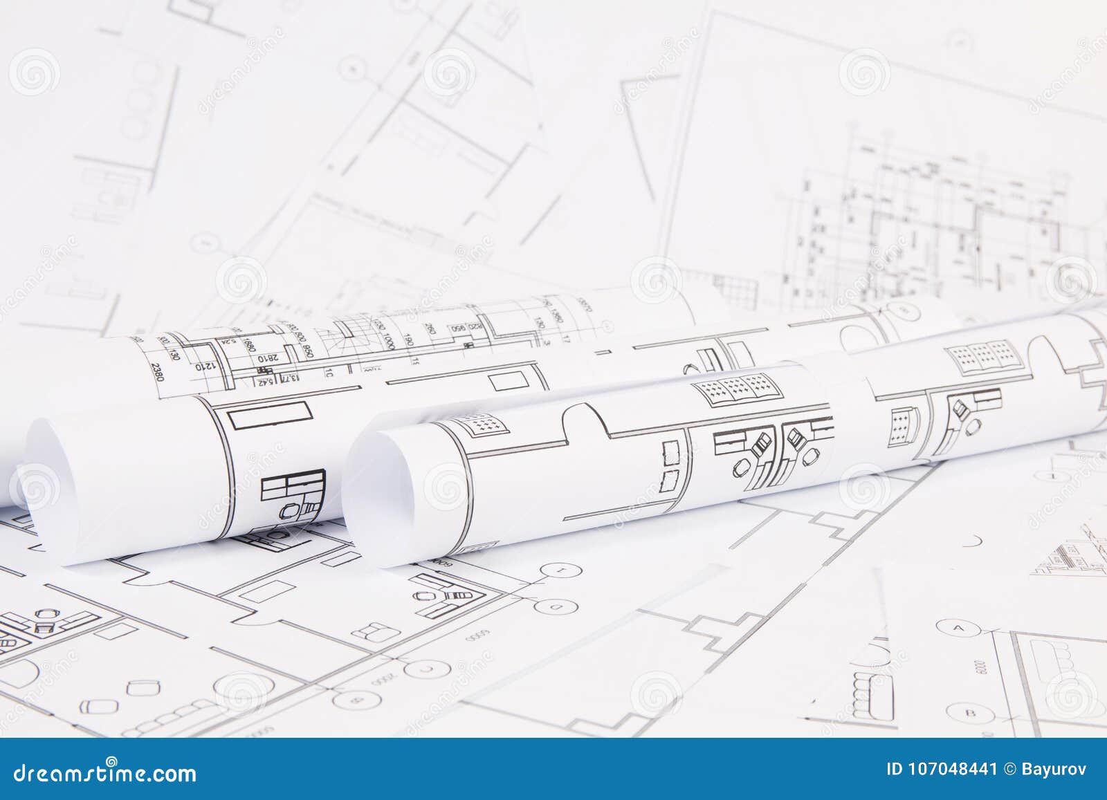 Architectural Plan. Engineering House Drawings and Blueprints Stock ...