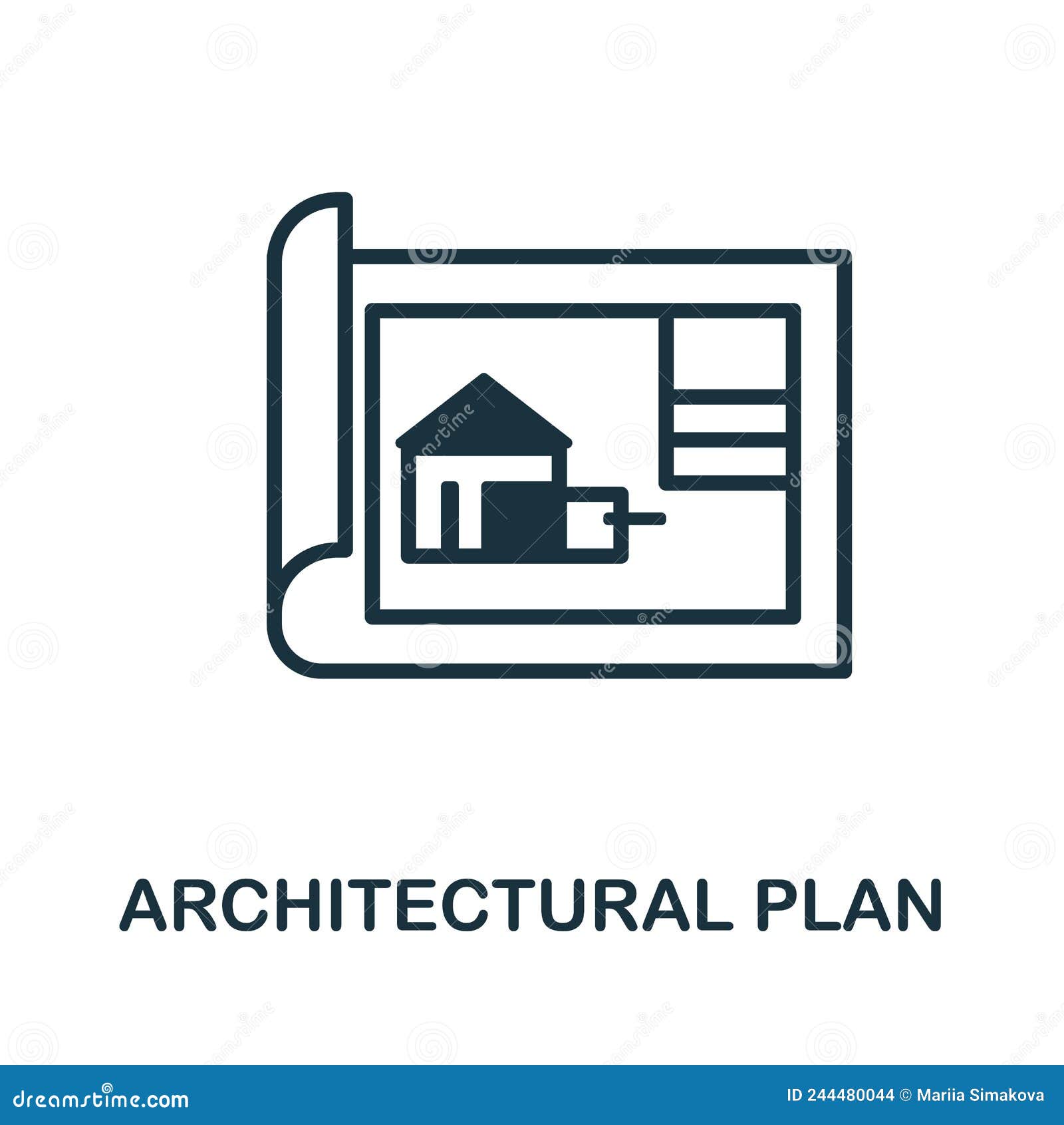 Architectural Plan Icon. Simple Element from Construction Collection ...