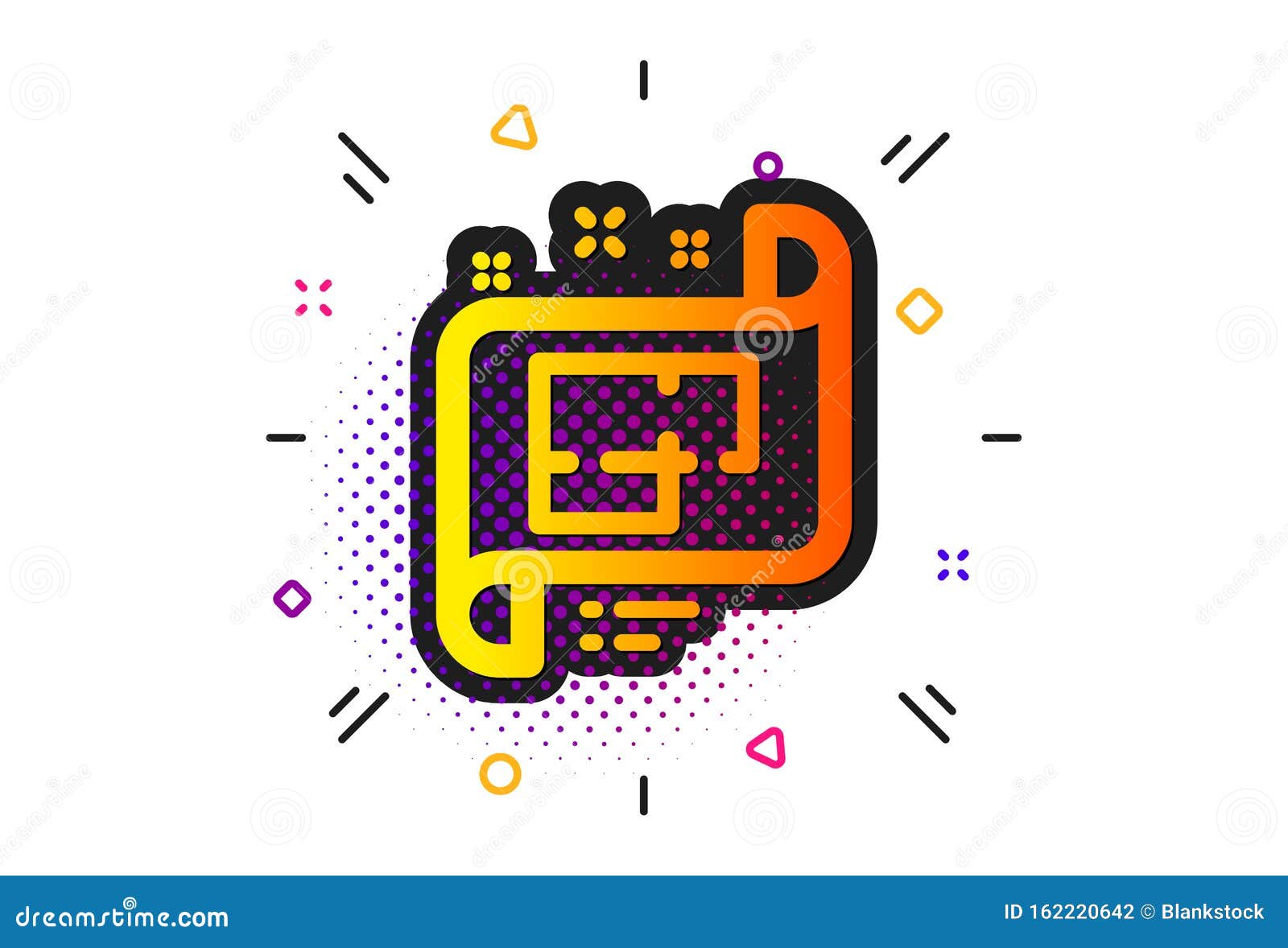 Architectural Plan Icon. Technical Project Sign. Vector Stock Vector ...