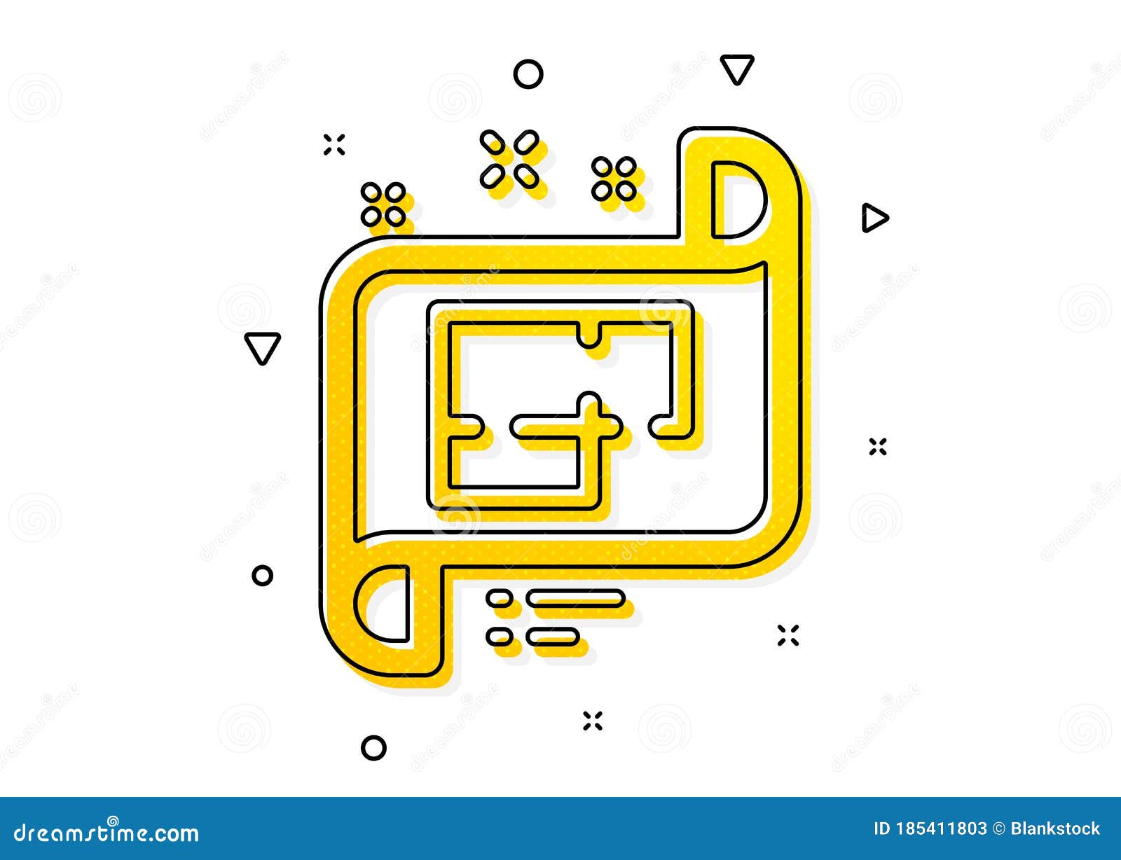Architectural Plan Icon. Technical Project Sign. Vector Stock Vector ...