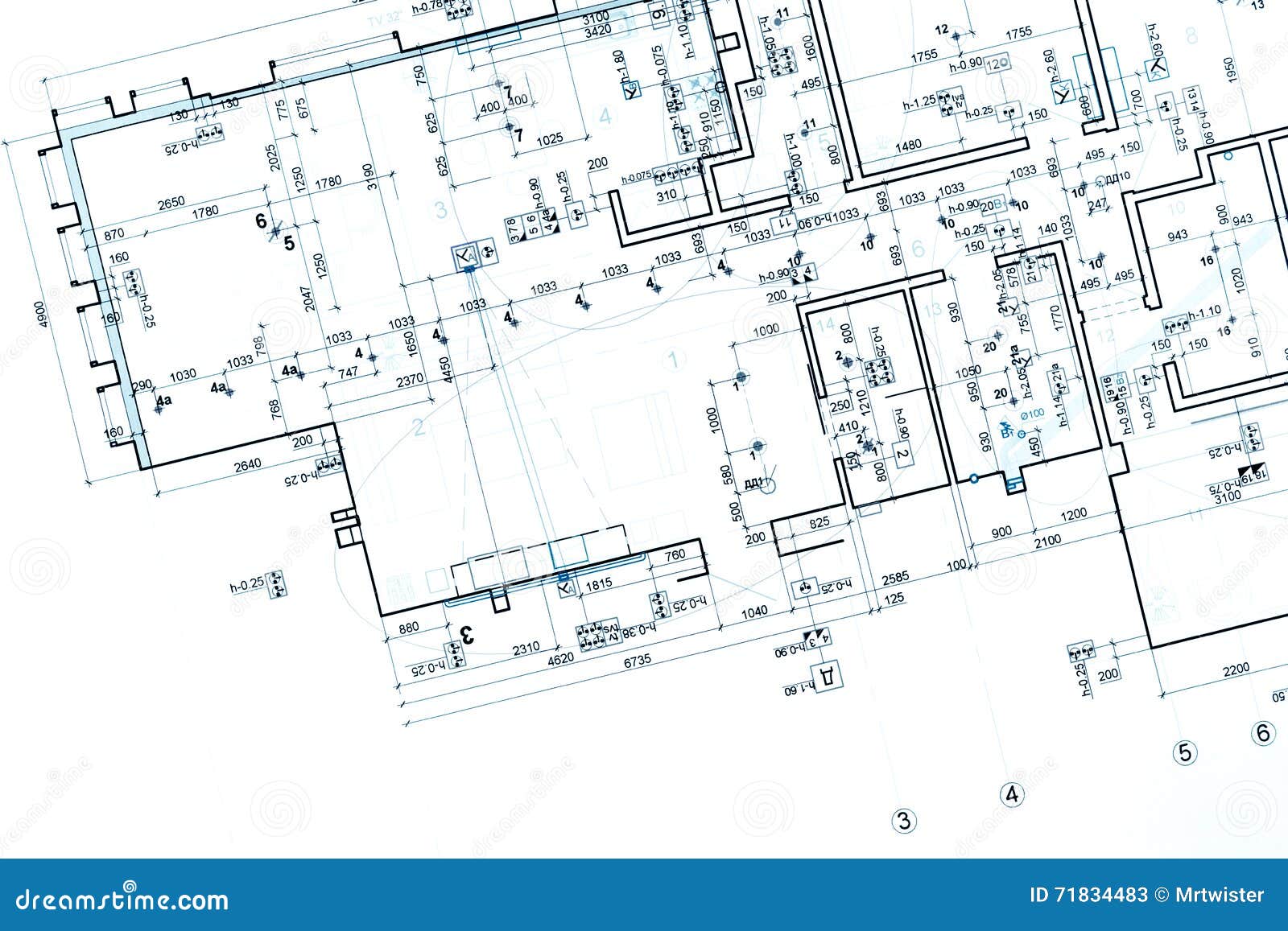 Architectural Plan, Part of Architectural Project, Technical Drawing ...