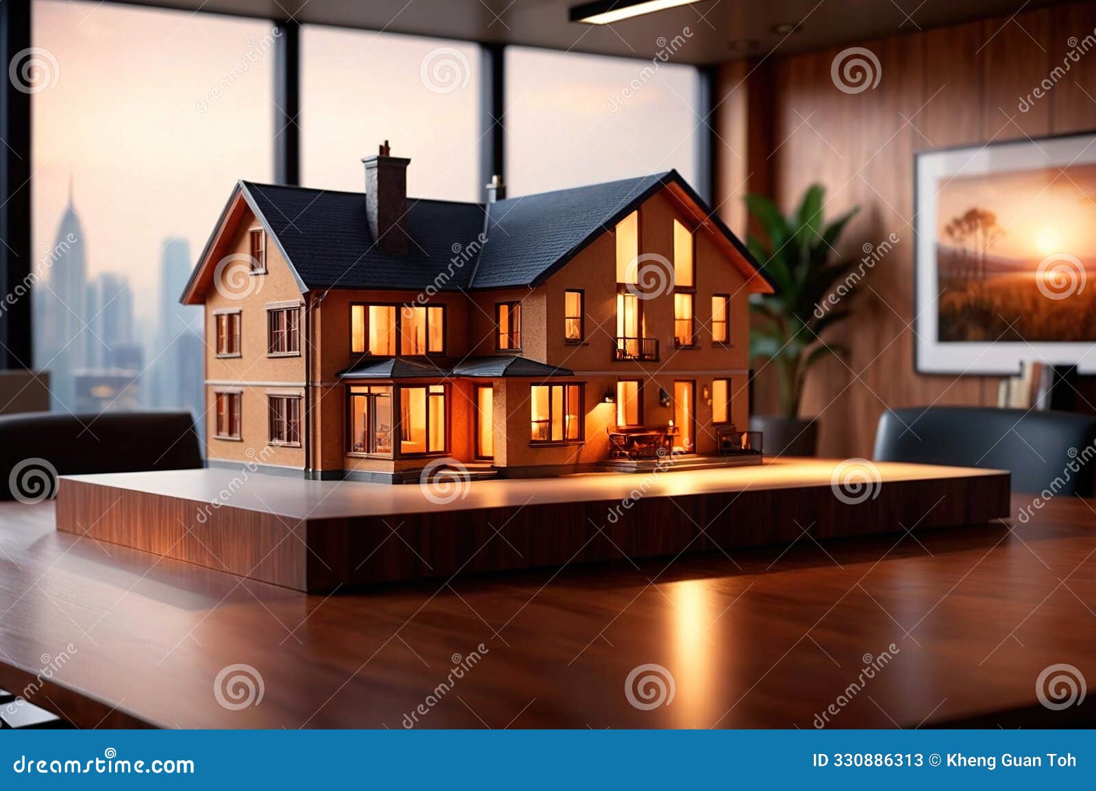 Architectural Planning and Design, Model of House on Table in Modern ...