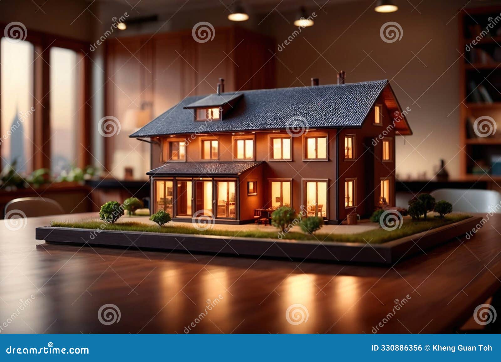 Architectural Planning and Design, Model of House on Table in Modern ...