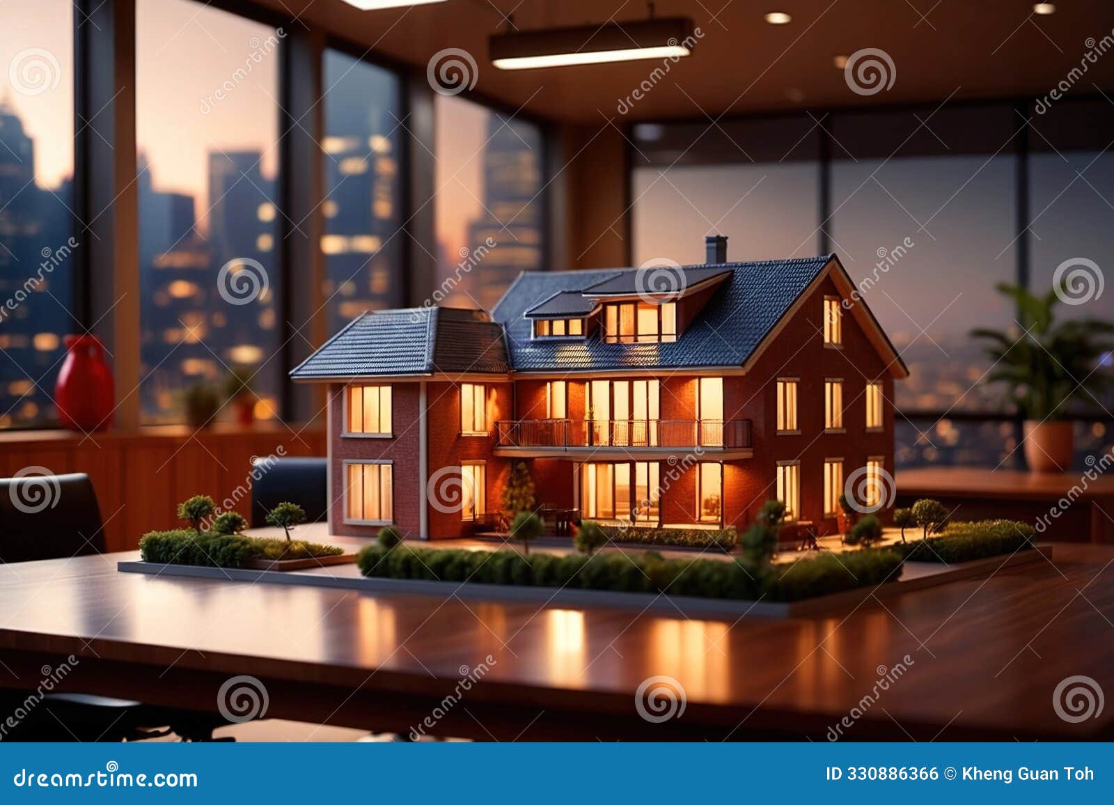 Architectural Planning and Design, Model of House on Table in Modern ...