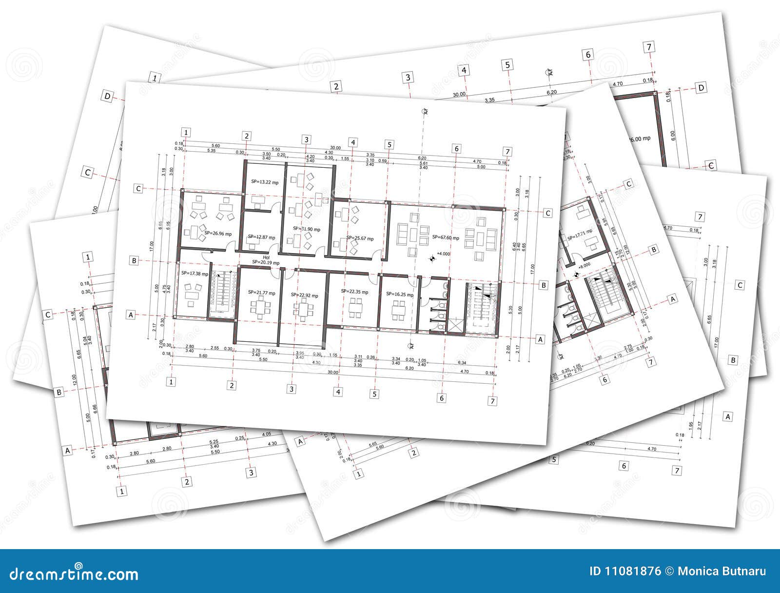 Architectural plans stock photo. Image of architecture - 11081876