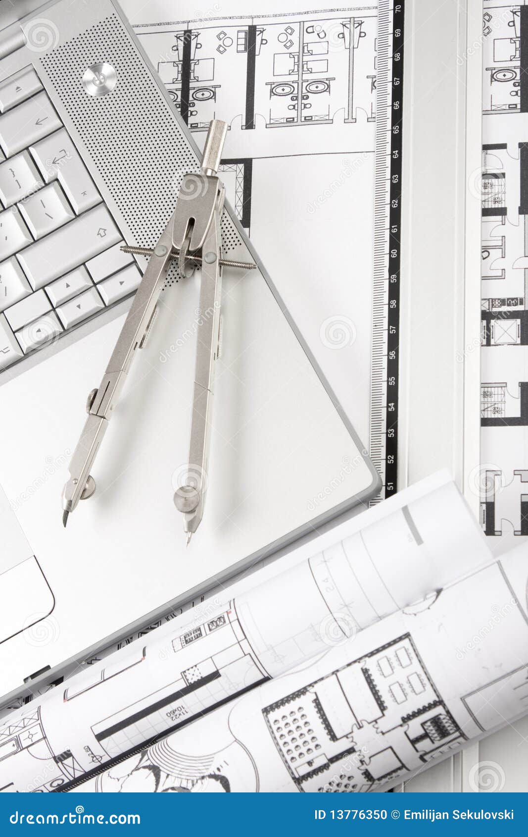 Architectural plans stock photo. Image of engineering - 13776350