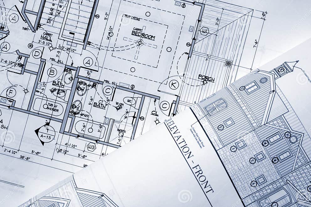Architectural plans stock photo. Image of build, develop - 4108860
