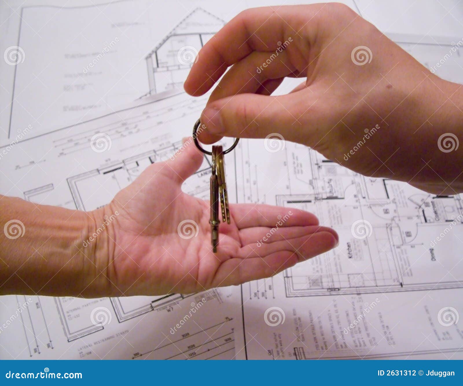 Architectural Plans with Keys Stock Photo - Image of blueprint, idea ...