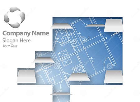 Architectural plans logo stock illustration. Illustration of card - 9231448