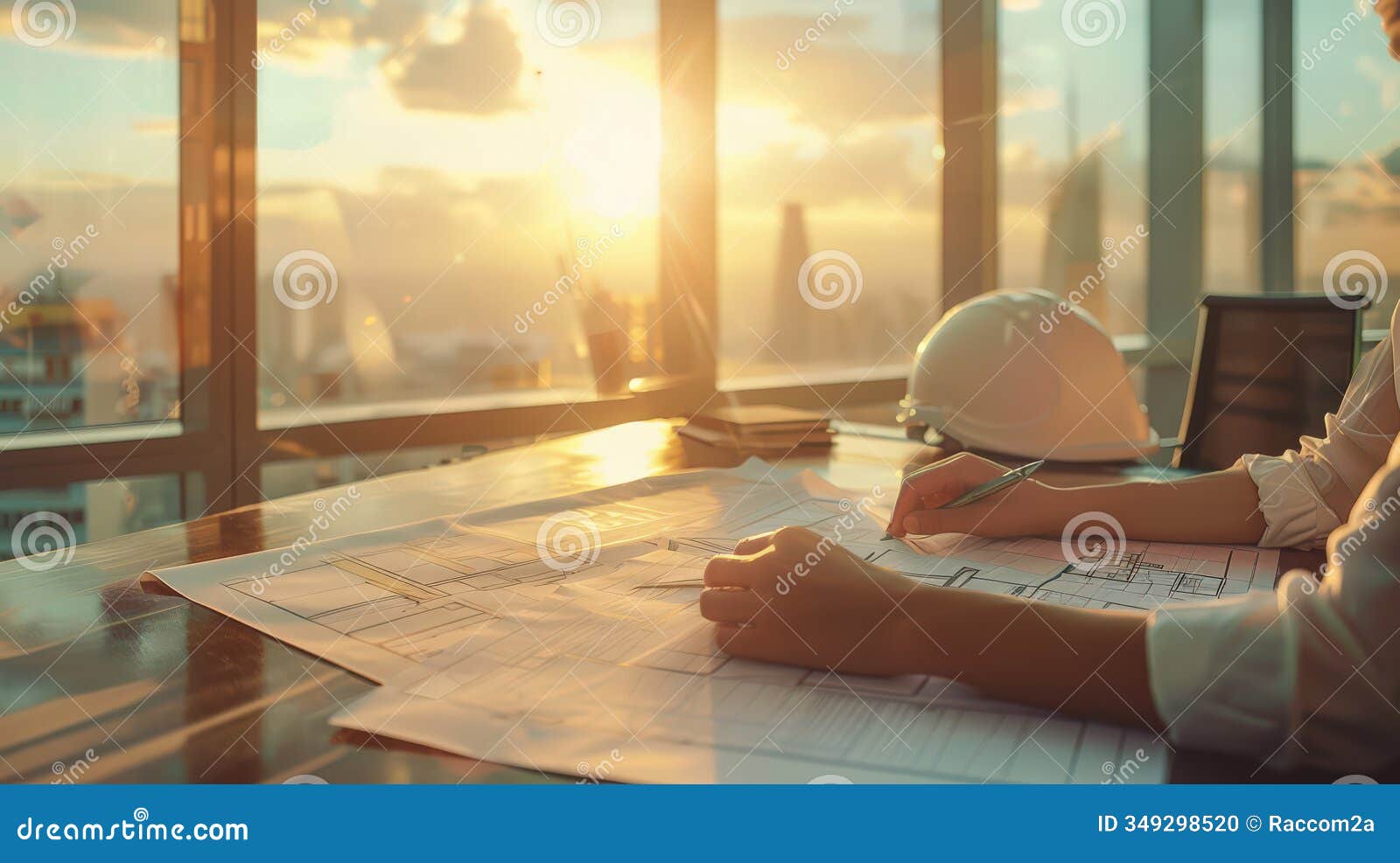 Architectural Plans: Sunset Views from a Modern Office with a ...