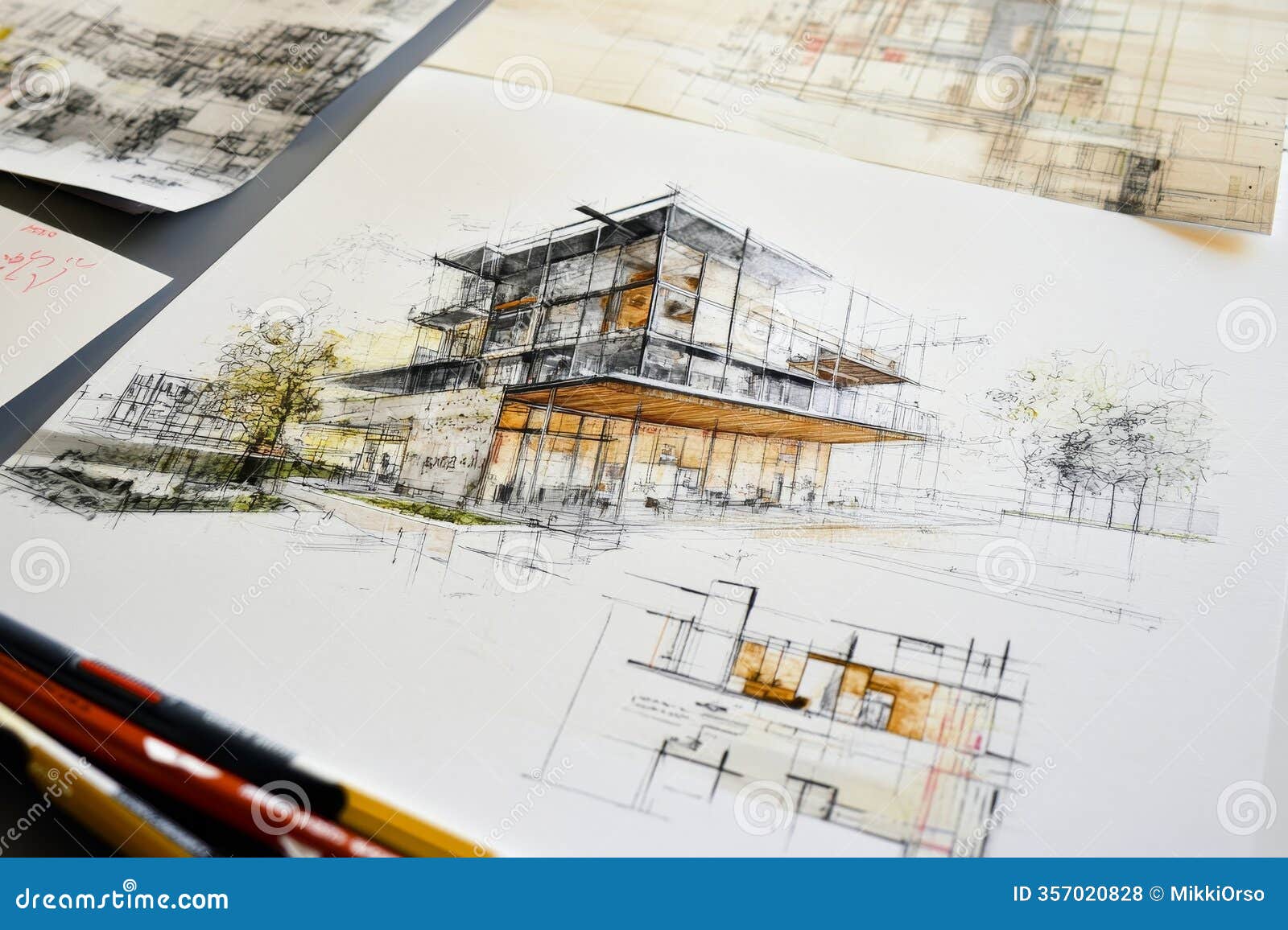Architectural Portfolio Featuring Project Renderings and Progress ...