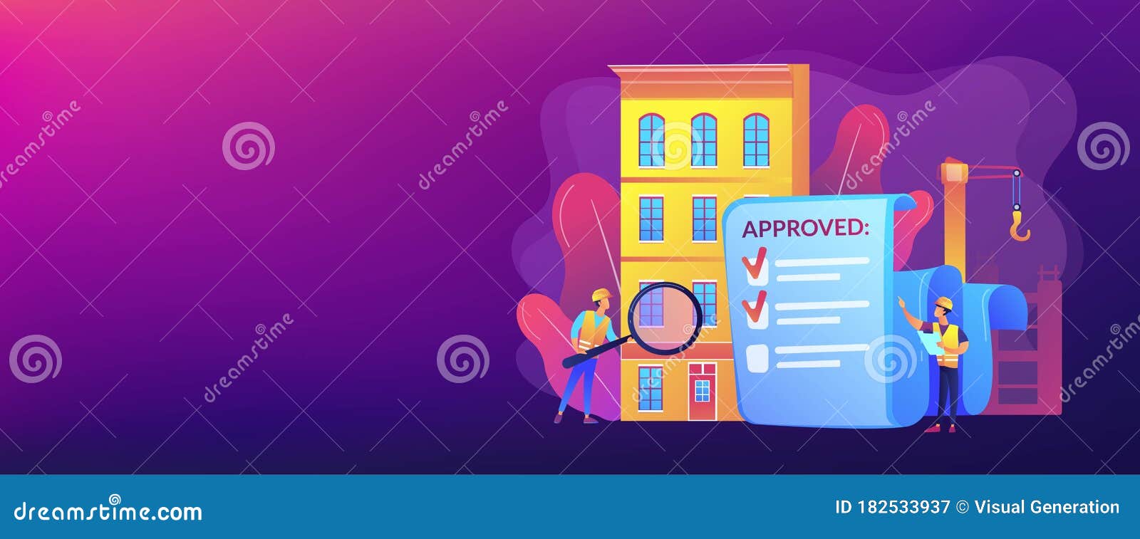 Construction Quality Control Concept Banner Header Stock Vector ...