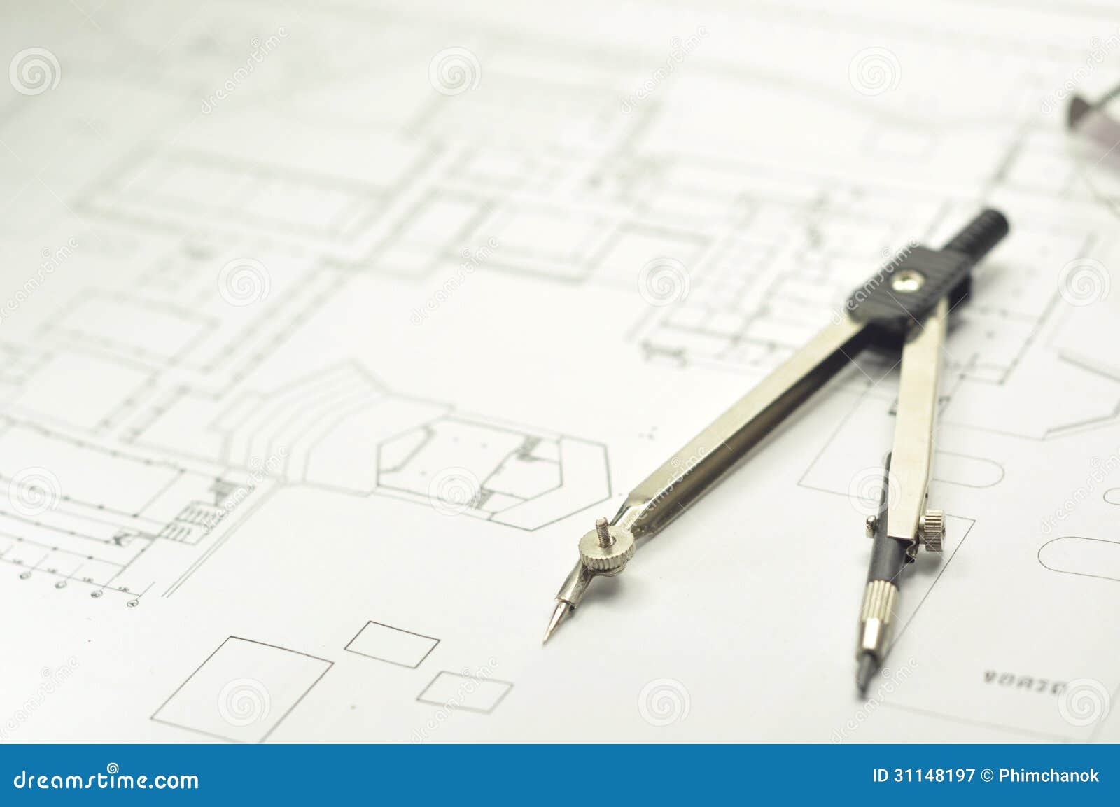 Architectural project stock image. Image of blueprint - 31148197