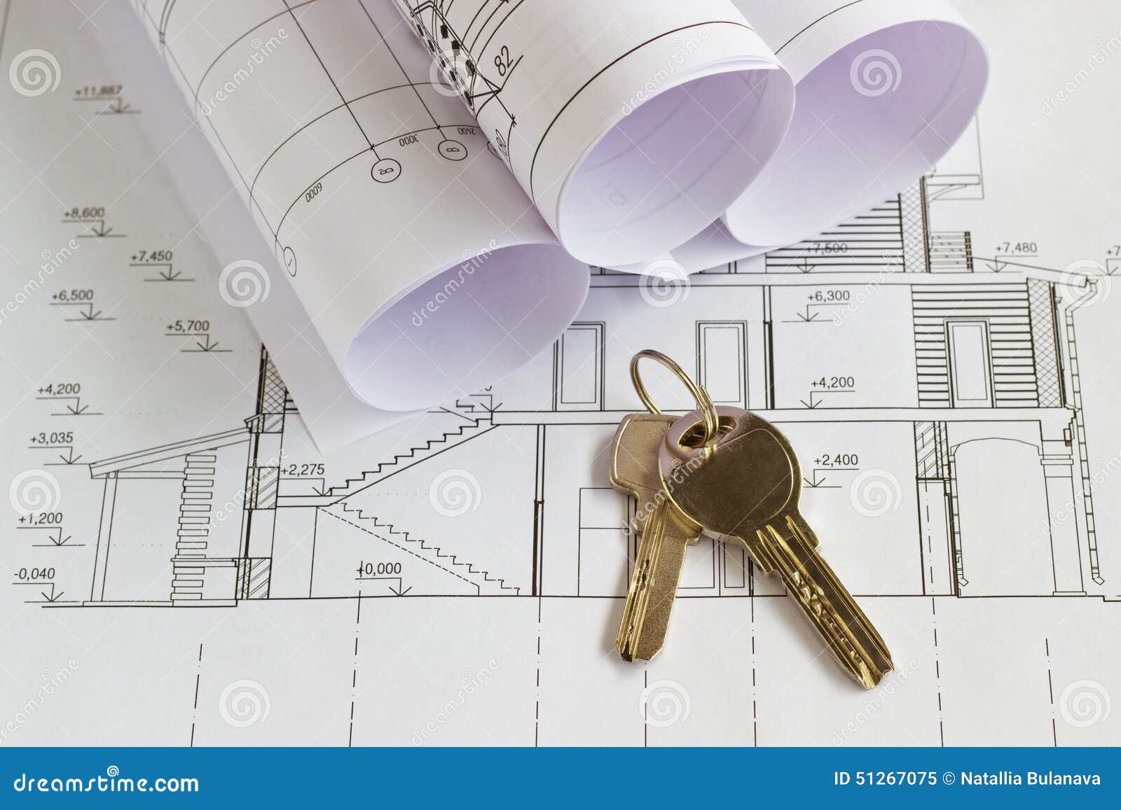 The architectural project stock image. Image of line - 51267075