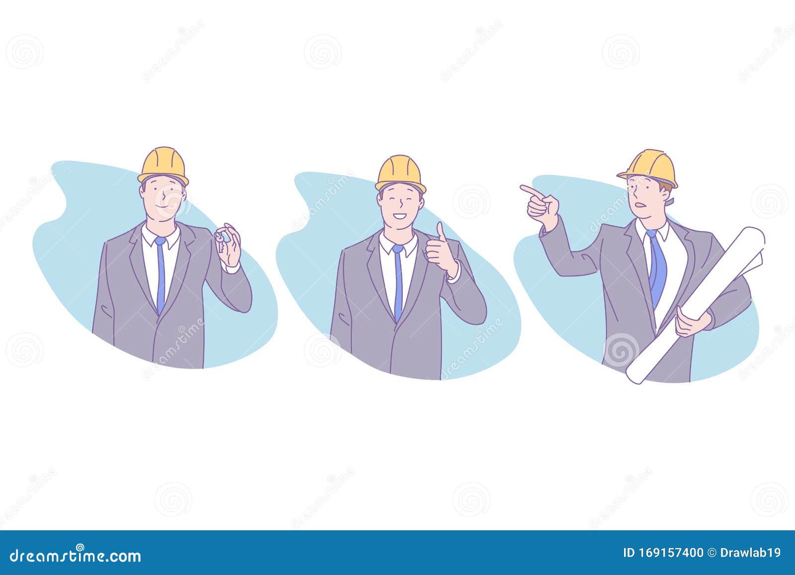 Architectural Project Development Concept Stock Vector - Illustration of character, business ...
