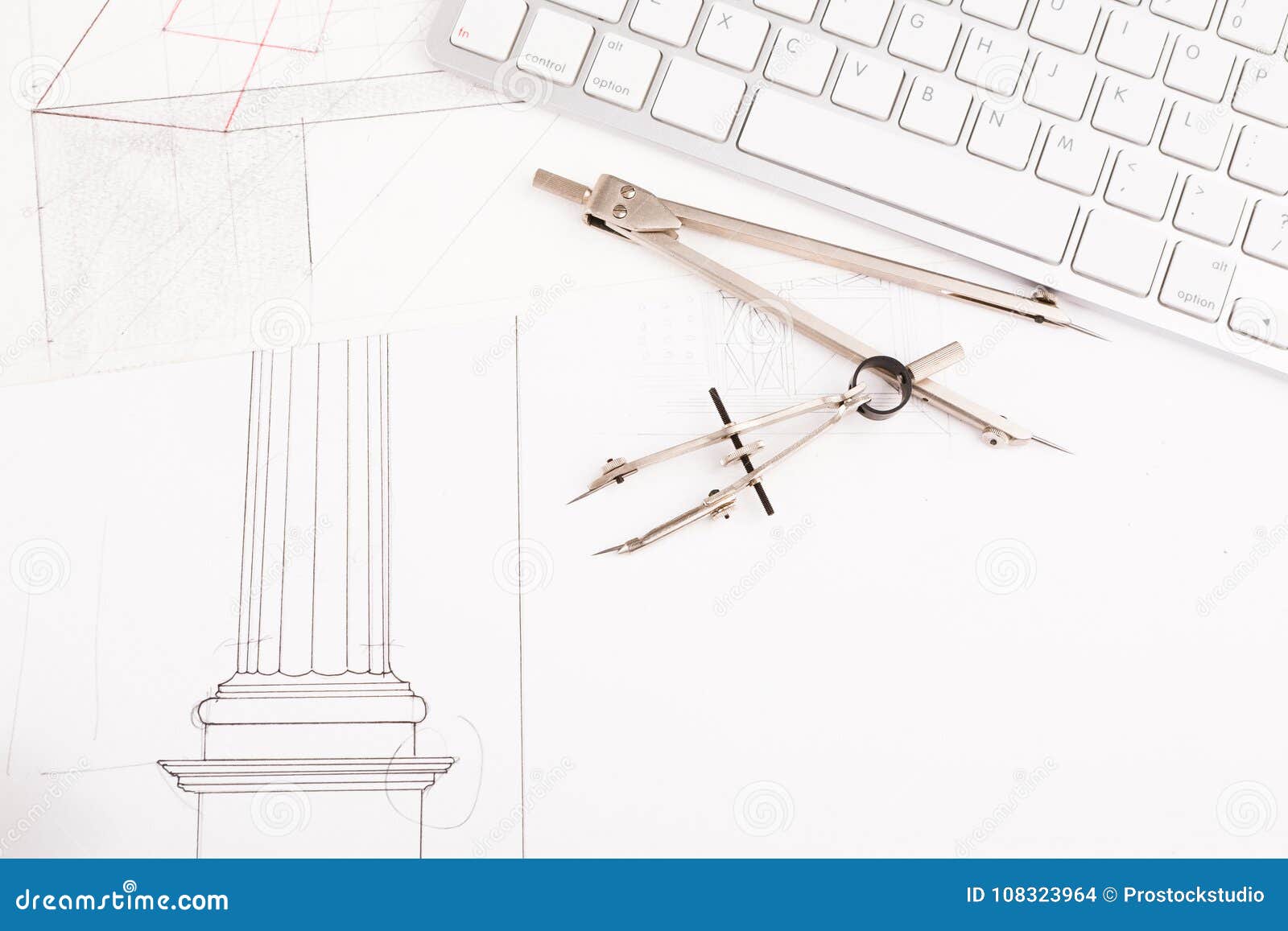 Architectural Project, Engineering Tools on Table. Stock Photo - Image ...