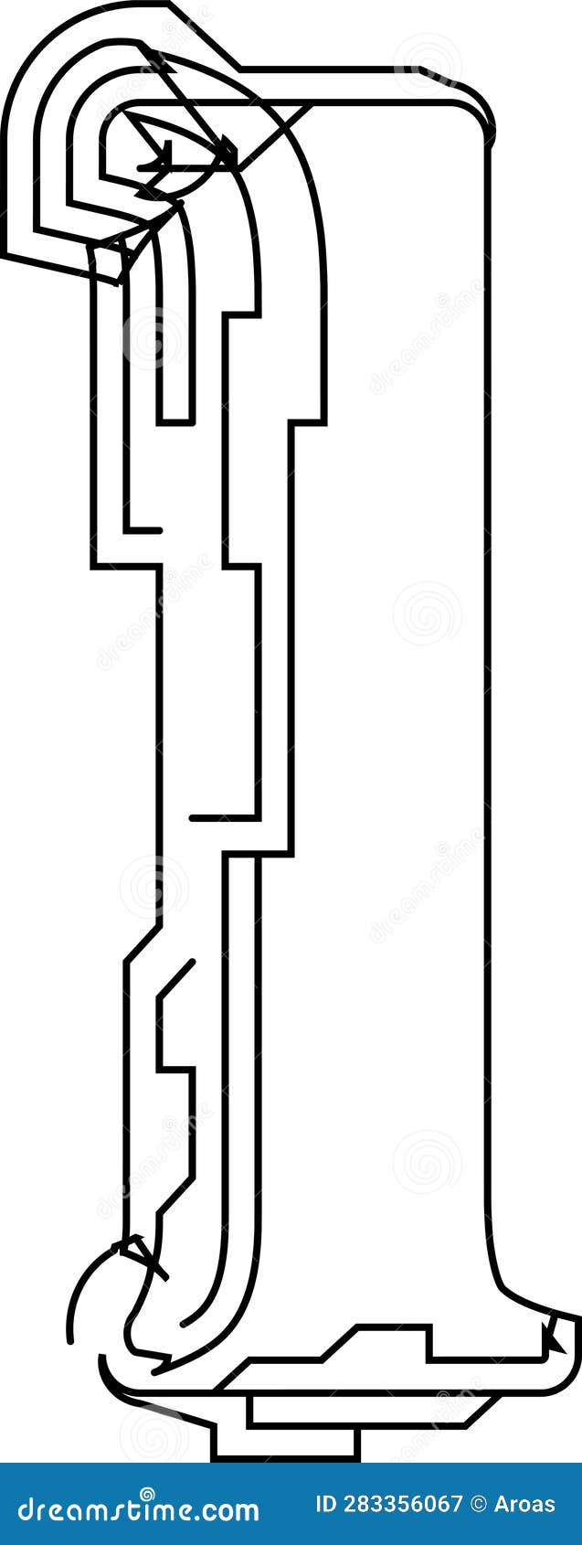 Architectural Project Font, Technical Draw Style Alphabet. Geometrical ...